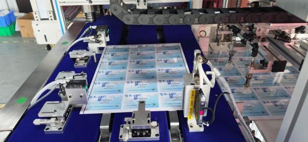 Quality Semi Auto Plastic Card Sheet Puncher Servo Motor 3 Up Smart Card Production Machine for sale