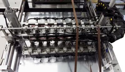 China Compact Automatic Magnetic Stripe Laying Machine For PVC Sheets 3x8 4x8 Layout for sale