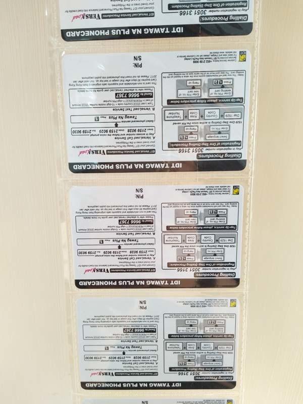 Close-up of card packing machine components