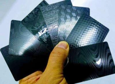 China 0.8mm Patterned Smart Card Material A4 A3 Laminated Steel Sheet Custom Size for sale