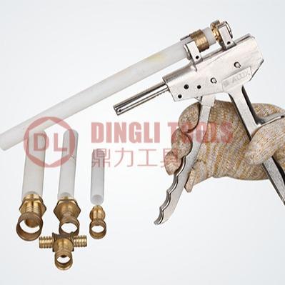 DL-1225 Utensile per pressa per tubi assiale personalizzato Strumento portatile per raccordi per tubi S5