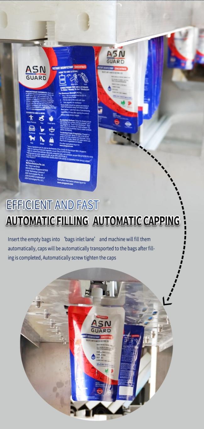 Automatic Bakery Jam Baby Food Fresh Juice Ketchup Sauce Big Bag Rotary Pouch Packing Machine