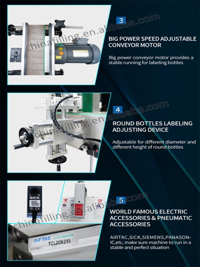 Two-Side Water Sachet Yogurt Wine Wrap Round Bottle Label Labeler Automatic Sticker Labeling Machine