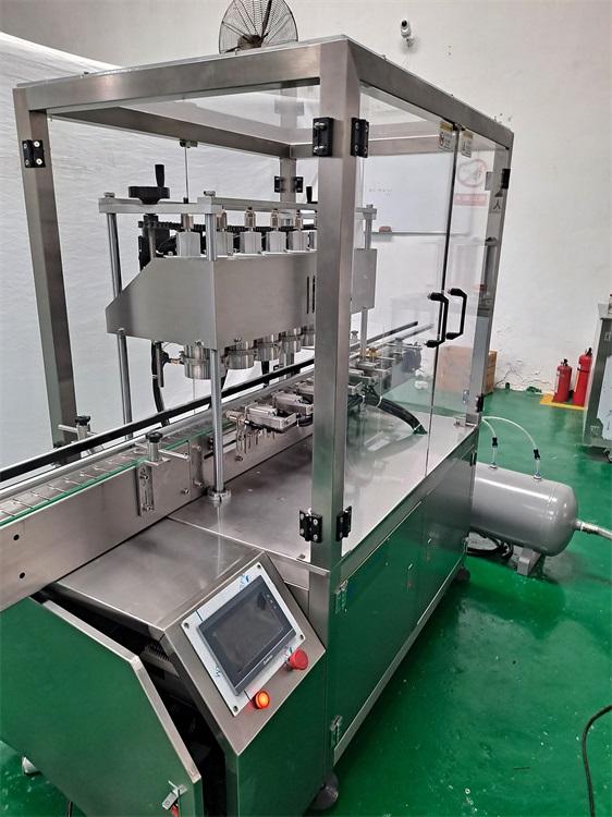 Jar Screw Cap tightener with Cap Elevator Pneumatic Vacuum Automatic Bottle Capping Machine
