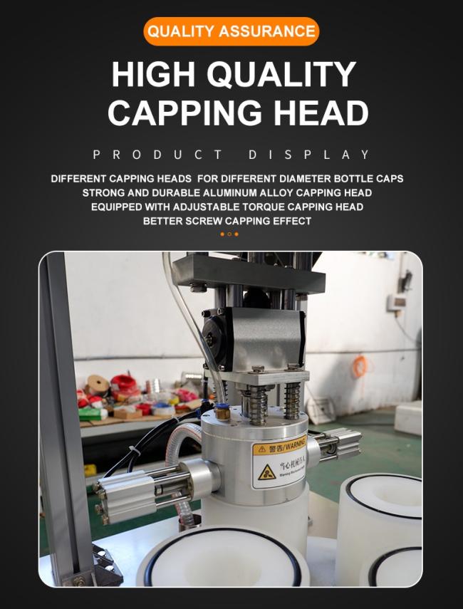 Manual Rotary Four Heads PET Bottle Twist Off Lug Vacuum Capping Machine Cap Retorquer Machine