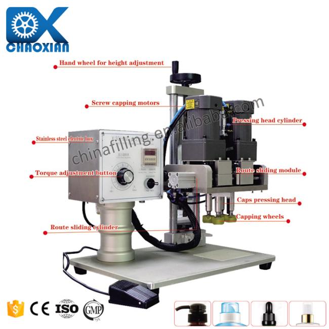 Manual Drum Trigger 20 Liter Jar Screw Cap Metal Capper Mineral Water Milk Bottle Capping Machine