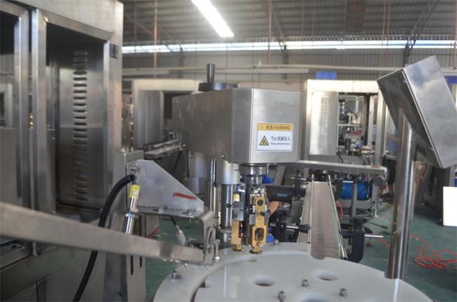 Automatic Food Beverage Juice Beer Canola Oil Tin Cans Closing Sealing Vial Filling Capping Machine