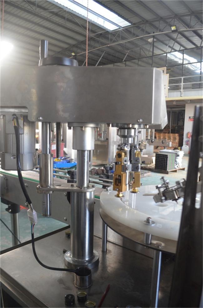 Automatic Food Beverage Juice Beer Canola Oil Tin Cans Closing Sealing Vial Filling Capping Machine