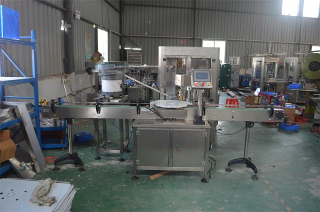 Automatic Food Beverage Juice Beer Canola Oil Tin Cans Closing Sealing Vial Filling Capping Machine