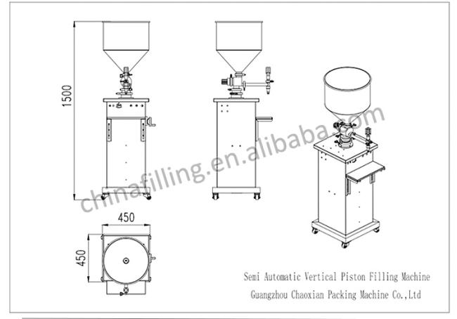 Vertical Stainless Steel Whipped Cream Glass Syringe 60ml Viscous Injectable Liquid Filling Machine