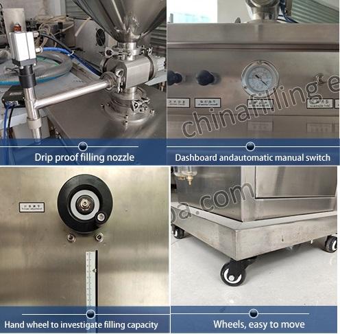 Vertical Stainless Steel Whipped Cream Glass Syringe 60ml Viscous Injectable Liquid Filling Machine