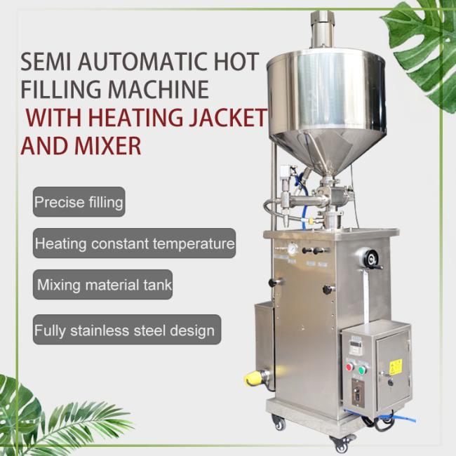 Made In China Sweet Milk Juice Health Care Liquid Product Semi Automatic Piston Filling Machine
