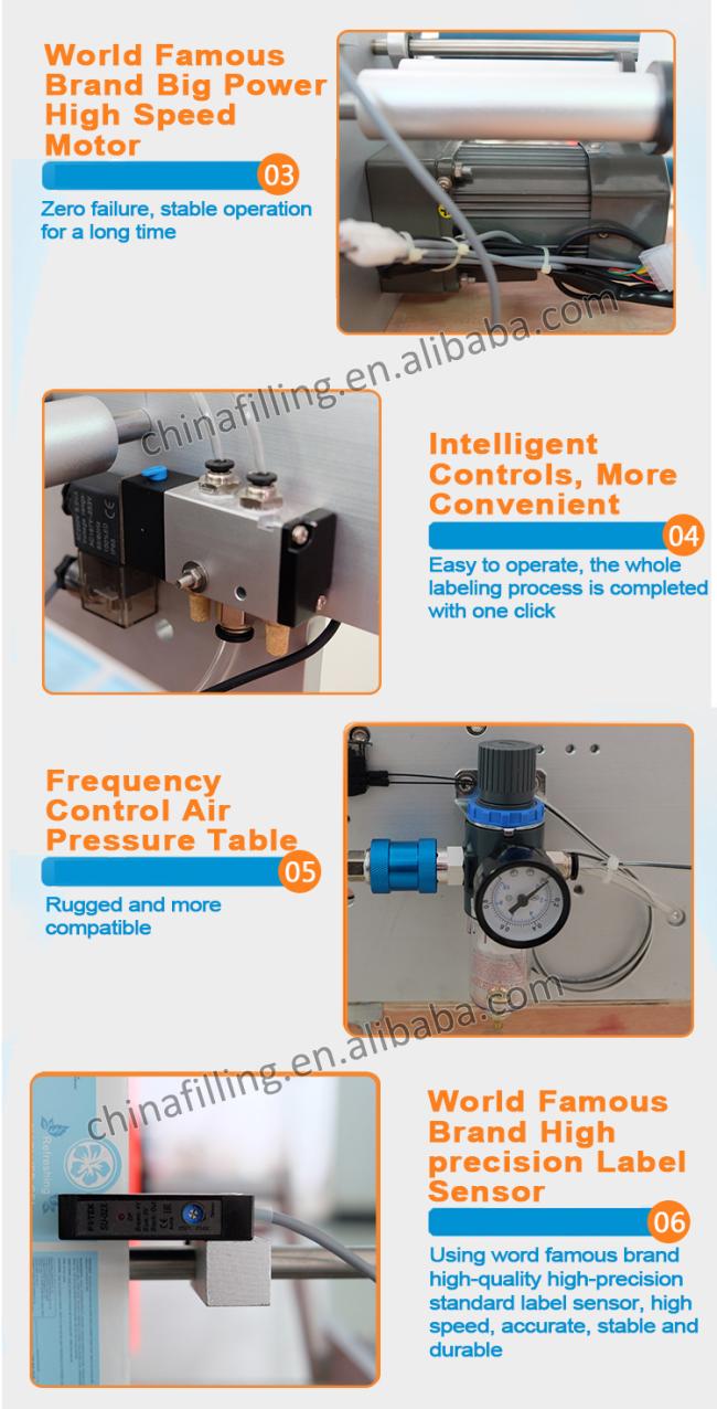 Semi Auto Labeler Private Rolling Label Dispenser Machine Solution For Pill Bottles 50 Ml Dater