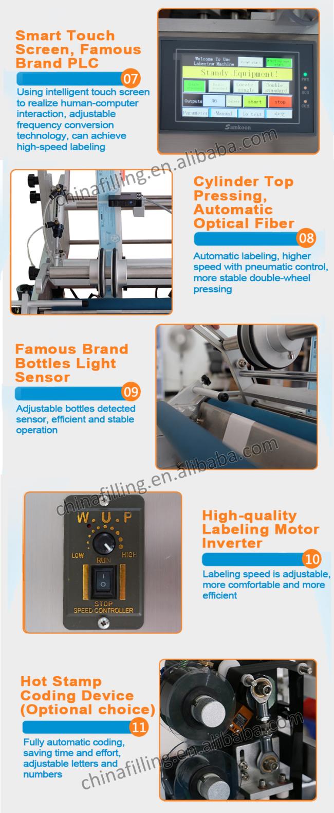Semi Auto Labeler Private Rolling Label Dispenser Machine Solution For Pill Bottles 50 Ml Dater