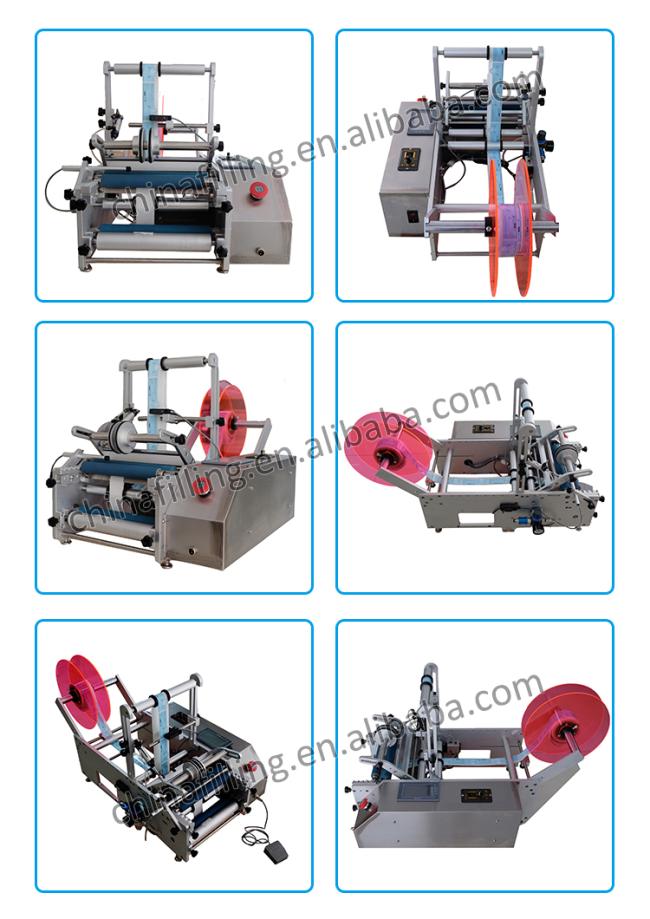 Semi Auto Labeler Private Rolling Label Dispenser Machine Solution For Pill Bottles 50 Ml Dater