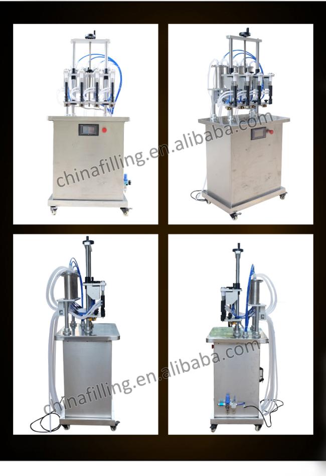 Semi Automatic 4 Head Nozzle Vacuum Equal Liquid Level Glass Bottle Perfume Filling Machine Filler