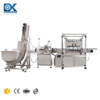 China Automatic Pneumatic Vacuum Bottle Capping Machine with Cap Elevator 220V 25-34pcs/min for sale