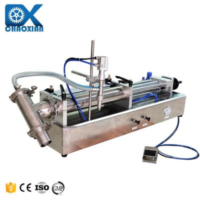 China Horizontal Semi Automatic Full Pneumatic Driven Self-suction Pure Thin Semi Liquid Filling Machine for sale