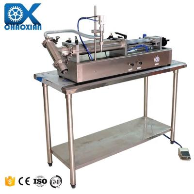 China Horizontal Semi Automatic Full Pneumatic Driven Self-suction Pure Thin Semi Liquid Filling Machine for sale