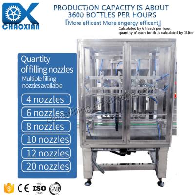 China Servo Motor Driven Coconut Oil thick Paste Ketchup Beverage Barrel Can Automatic Filling Machine for sale