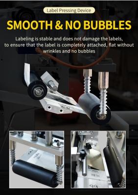China Table Top Mini Metal Transparent Sticker Flat Bottle Surface Label Applicator Machine for Labels for sale