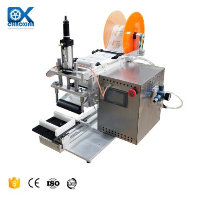 China Wine Alcohol Drinks Multi Sides Flat Bottles Honey Jars Package Semi Automatic Labelling Machine for sale