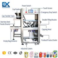 China Automatic 2 Nozzle Doy Pack Pouch Filling and Capping Machine 5-2000ml CE for sale