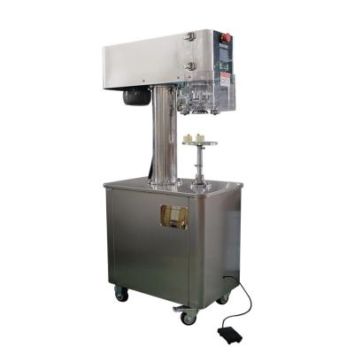 China Semi Auto Tin Plastic Paper Can Sealing Machine Liquid Granule And Powder Metal Bottle Cap Sealer for sale