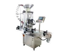 China High Speed Linear Automatic Servo Capping Machine for Milk Bottles 1800-2400bph 220V for sale