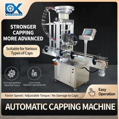 China High Speed Linear Auto Milk Bottle Servo Capper Drum PP Snap Cap Sealer Automatic Capping Machine for sale