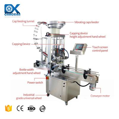 China High Speed Linear Auto Milk Bottle Servo Capper Drum PP Snap Cap Sealer Automatic Capping Machine for sale