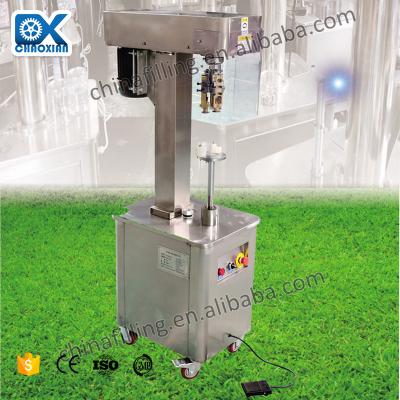 China CE Certificated Factory Direct Semi Automatic Ropp Plastic Screw Cap Wine Bottle Capping Machine for sale