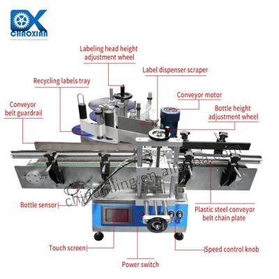China Portable Pasting Labeling Applicator For All kinds of Labels Round Bottle Sticker Labeling Machine for sale