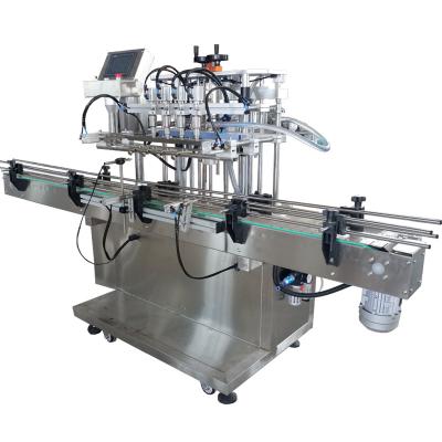 China 4 Head Gravity Bottle Filler Two Nozzles Electrical Glycerin Liquid Automatic Juice Filling Machine for sale