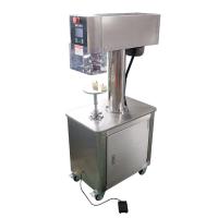 China Semi Automatic Can Sealing Machine 600-1200bph 400W for Plastic Bottle Tin Cap for sale