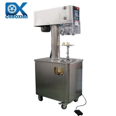 China Semi Automatic Mini Super Smart Portable Hand Plastic Container Bottle Cap Tin Cap Sealing Machine for sale