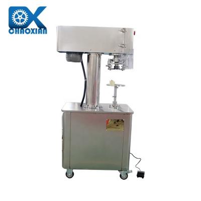 China Semi Automatic Mini Super Smart Portable Hand Plastic Container Bottle Cap Tin Cap Sealing Machine for sale