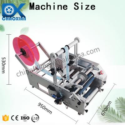 China High Speed Semi Automatic Labeling Machinery For Food Honey Plastic Glass Round Bottle Labeler for sale