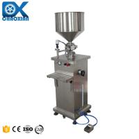 China Semi Auto Single Head Piston Filling Machine 100-1000ml for Paste Liquid for sale