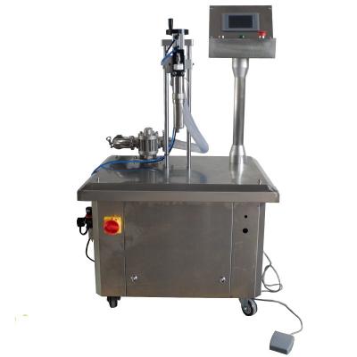 China 20 Litres Oil Drum Filler Glass Bottle Gel Polish 4 Head Lemonade Juice Automated Bottling Machine for sale
