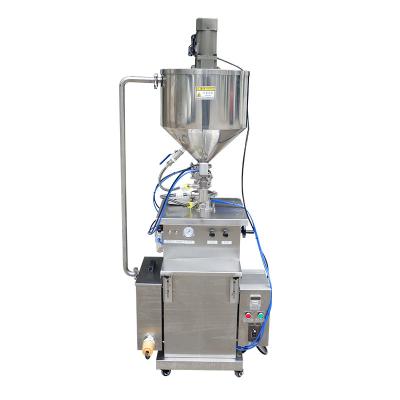China Cosmetic Oil Shampoo Bleach Paste Cream Cylinder White Dark Chocolate Hot Liquid Filling Machine for sale