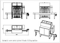 China Automatic Piston Cream Paste Filling Machine 6 Nozzle 3600 BPH Servo Driven for sale