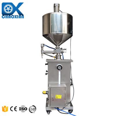 China Filler with Heater and Hopper Honey Cream Paste Heating Mixing Tank Petroleum Jelly Manual Filling for sale