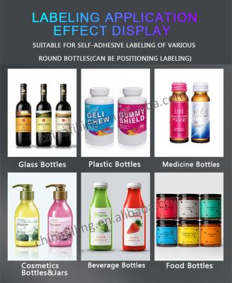 China Factory Price Tabletop PET Bottle Alum Tube Labeling Machine Semi Automatic Bottle Labeler for sale