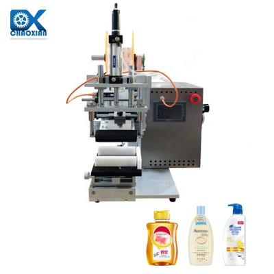 China Hot Sale Semi-Automatic Perfume Lotion Flat Carton Box Three Side Labeling Machine Square Bottle for sale