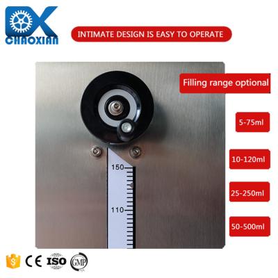 China Semi Automatic Body Cream Lotion Scrub Piston Bottle Filler With Heater Sugar Filling Machine for sale