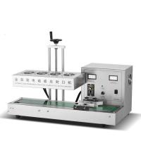 China Automatic Induction Cap Sealing Machine 1200-4800 BPH for 15-120mm Plastic Jars with Stainless Steel Construction for sale