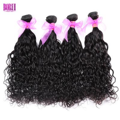 Cina Capelli umani indiani non trattati, pacchi vergini dei capelli di Wave di acqua con chiusura in vendita
