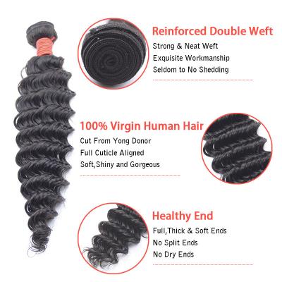 Cina Tessuto umano vergine brasiliano dei capelli ricci, capelli vergini stati allineati cuticola profonda di Wave in vendita