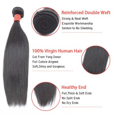 Cina L'estensione vergine non trattata dei capelli del tessuto diritto serico dei capelli umani ha tinto candeggiato in vendita